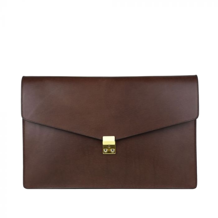17" Lock Portfolio Case | Handmade Leather Lock Portfolio | Frank Clegg