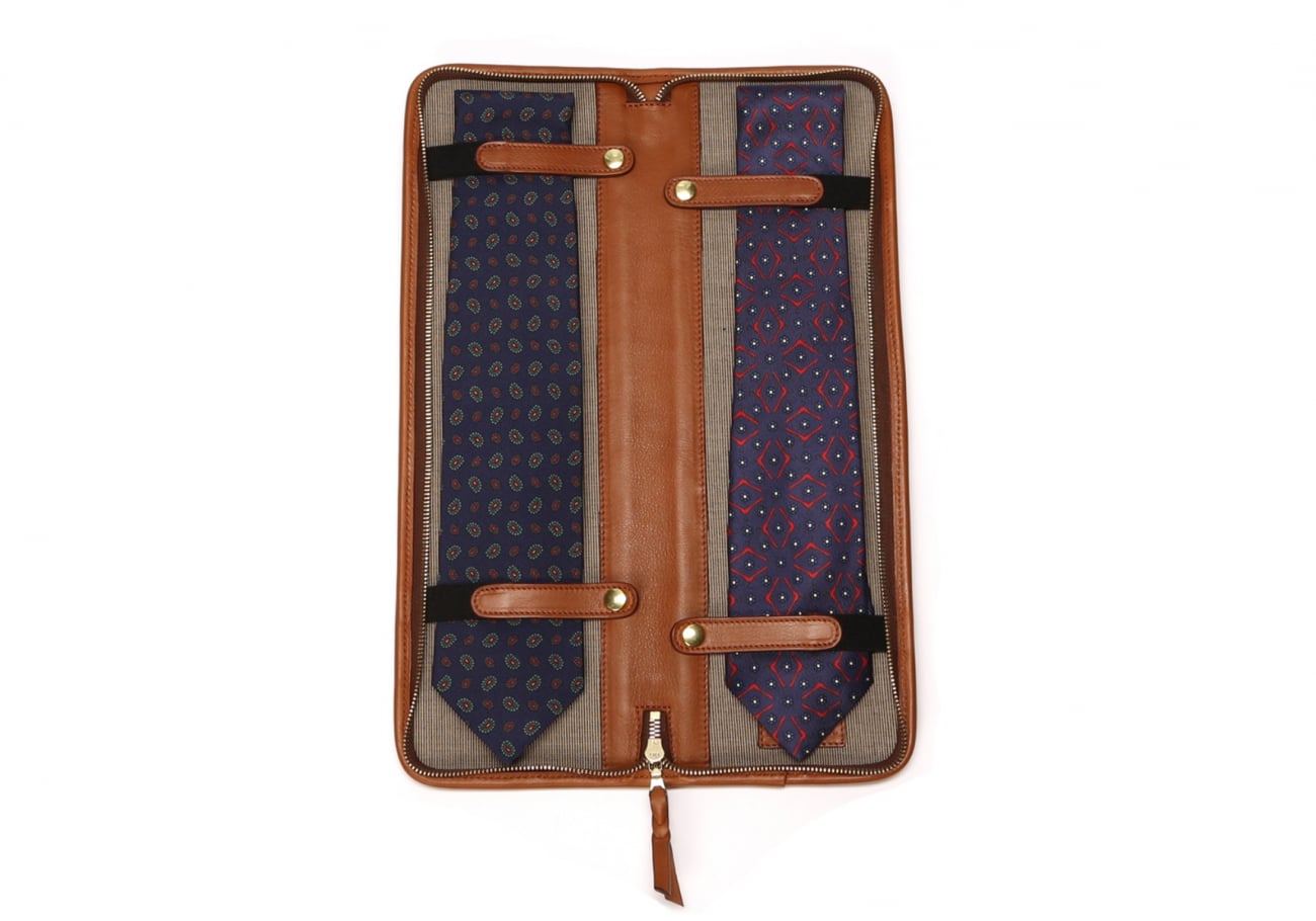 Leather Tie Case | Handmade Leather Tie Organizer | Frank Clegg ...